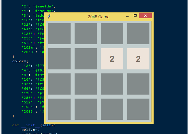 Simple 2048 Game Using Tkinter In Python Free Source Code SourceCodester